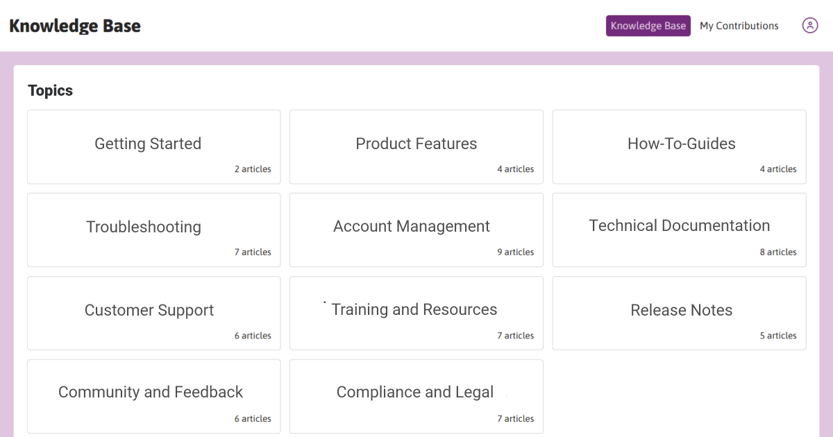 Knowledge Base Software - Free App Template | Caspio Marketplace